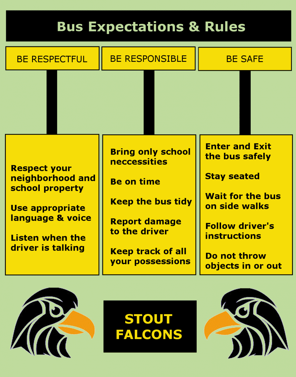 Do not lose your bus privilege – Stout Middle School